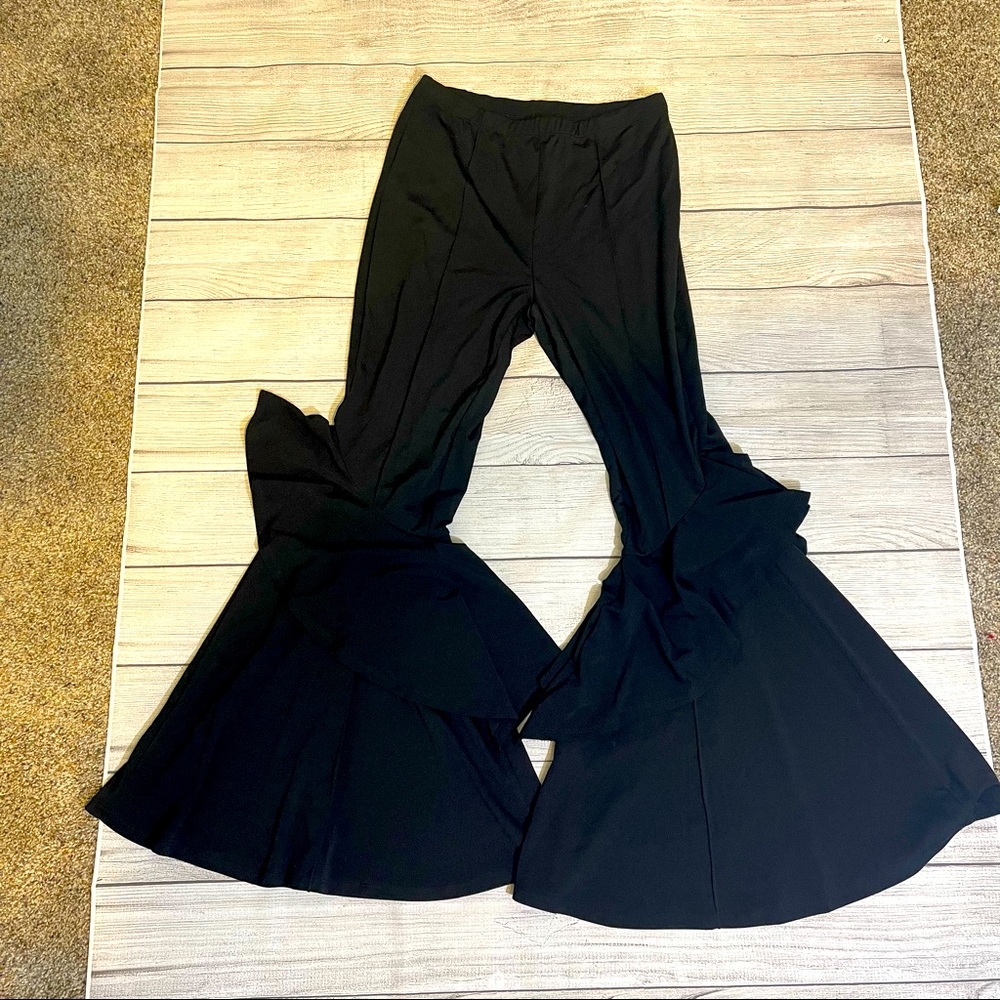 Wide Leg Flare Bell Casual Wide Bell Pants Size L - Gem